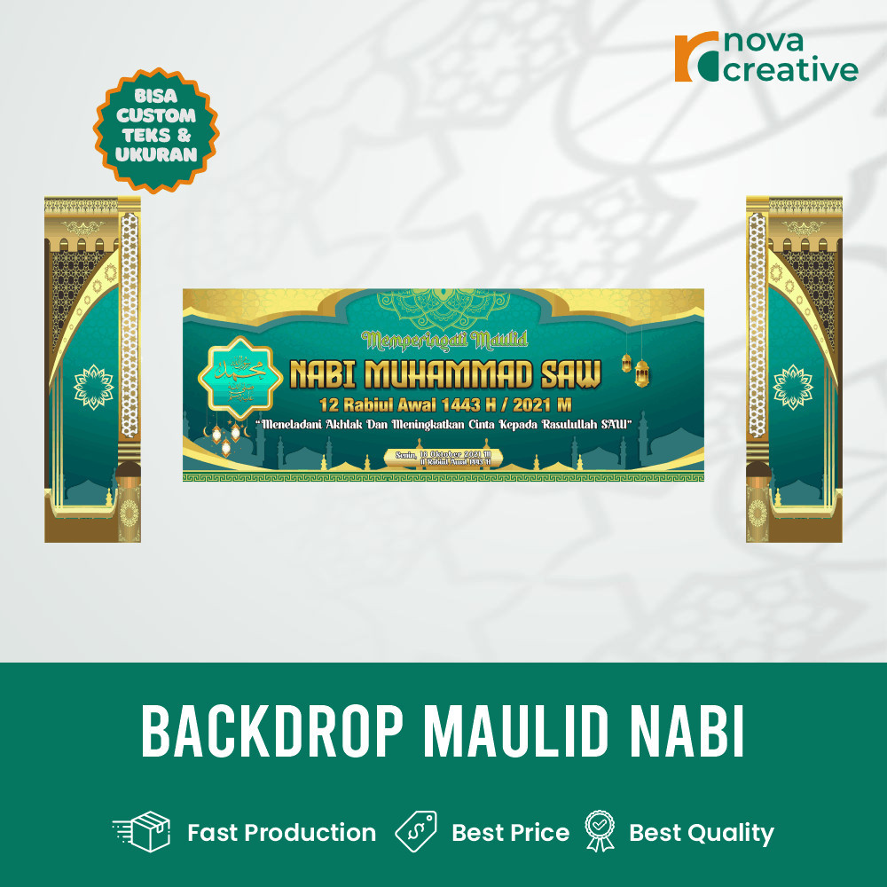Jual Cetak Backdrop Maulid Nabi Baligho Custom Desain Suka-Suka ...
