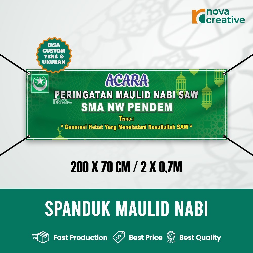 Jual Banner Pengajian Maulid Nabi Baligho Custom Desain Suka-Suka ...