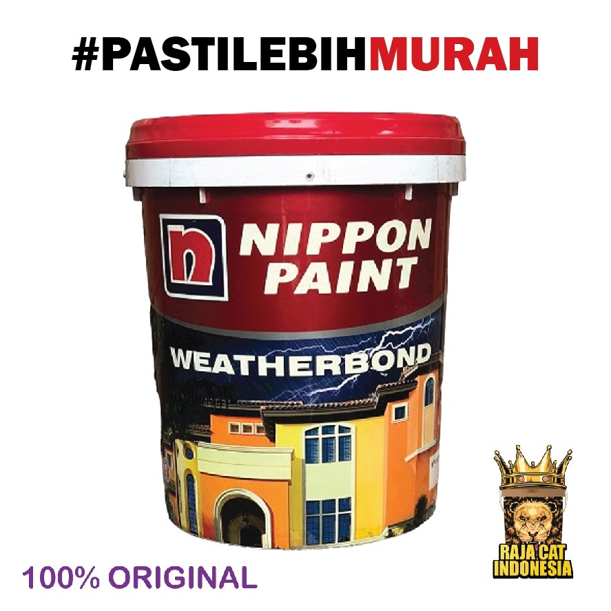 Jual Cat Tembok Eksterior Nippon Paint Weatherbond Brilliant White 20 ...