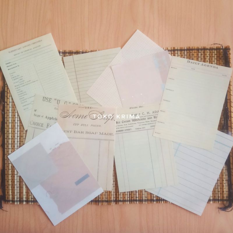 Jual Deco Paper Kertas Dekorasi Retro Writing Paper untuk Scrapbook ...