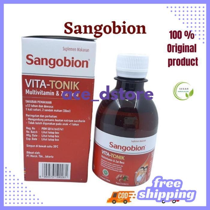 Jual TERBAIK SANGOBION SYRUP MULTIVITAMIN DAN ZAT BESI SUPLEMEN MAKANAN ...