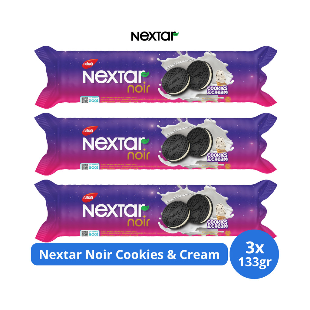 Jual Nextar Noir Cookies & Cream 133gr x 3 pcs | Shopee Indonesia