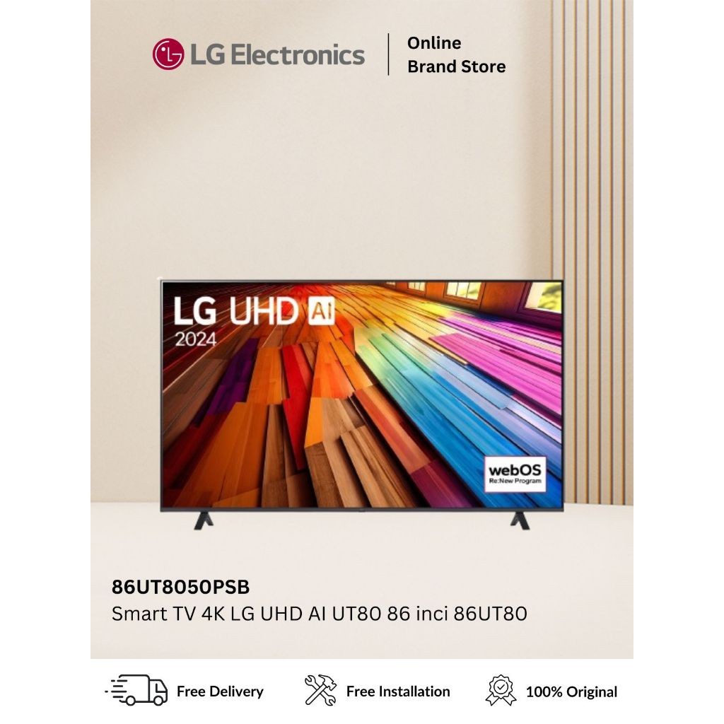 Jual LG Smart TV 4K UHD AI UT80 86 inci - 86UT8050PSB | Shopee Indonesia