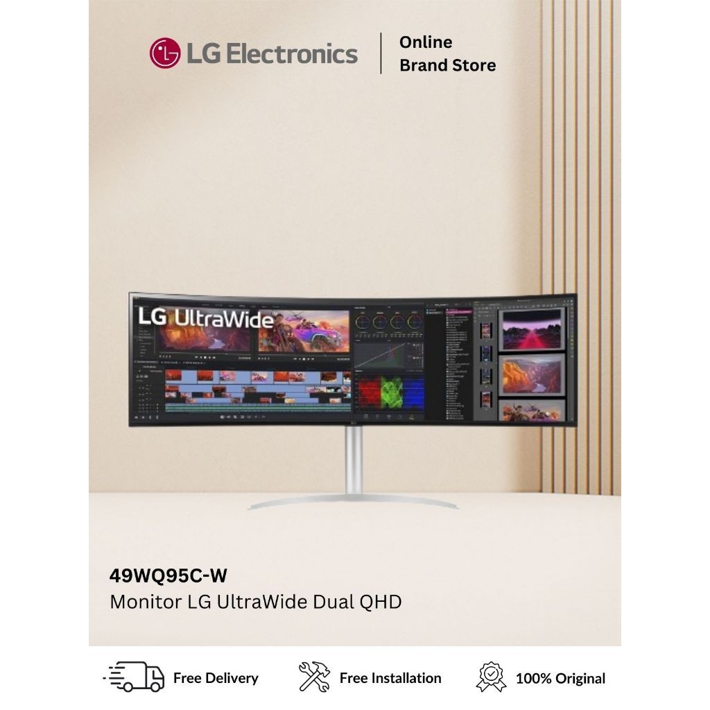 Jual LG Monitor UltraWide Dual QHD - 49WQ95C-W | Shopee Indonesia