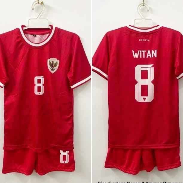 Jual Setelan Anak Timnas Indonesia 2024 Kids Timnas Garuda Indo Jersey Kids Set Indo Home Away ...