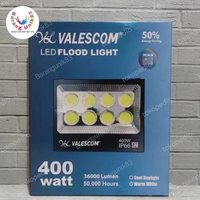 Jual Lampu Sorot AC 400Watt Tembak IP66 Valescom LED Flood Light Cool Putih | Shopee Indonesia