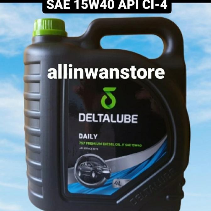 Jual OLI DELTALUBE 757 PREMIUM DIESEL SAE 15W40 API CI-4 (UNTUK DIESEL) 4L | Shopee Indonesia