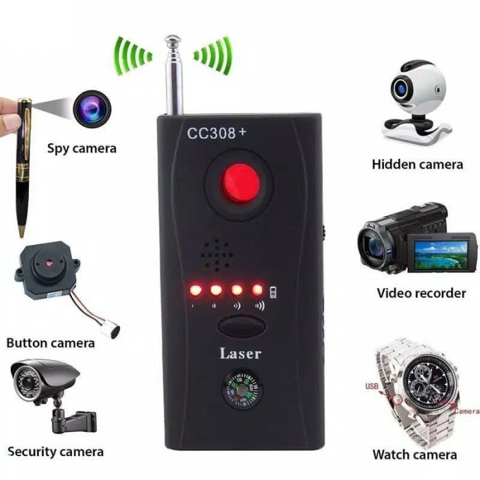 Jual Produk Ready ANTI SPY BUG DETECTOR HIDDEN CAMERA Alat Deteksi ...