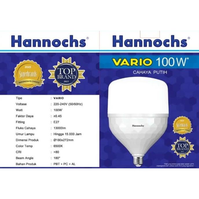 Jual Lampu LED CAPSULE HANNOCHS Bohlam Lampu LED HANNOCHS VARIO KAPSUL 100W | Shopee Indonesia