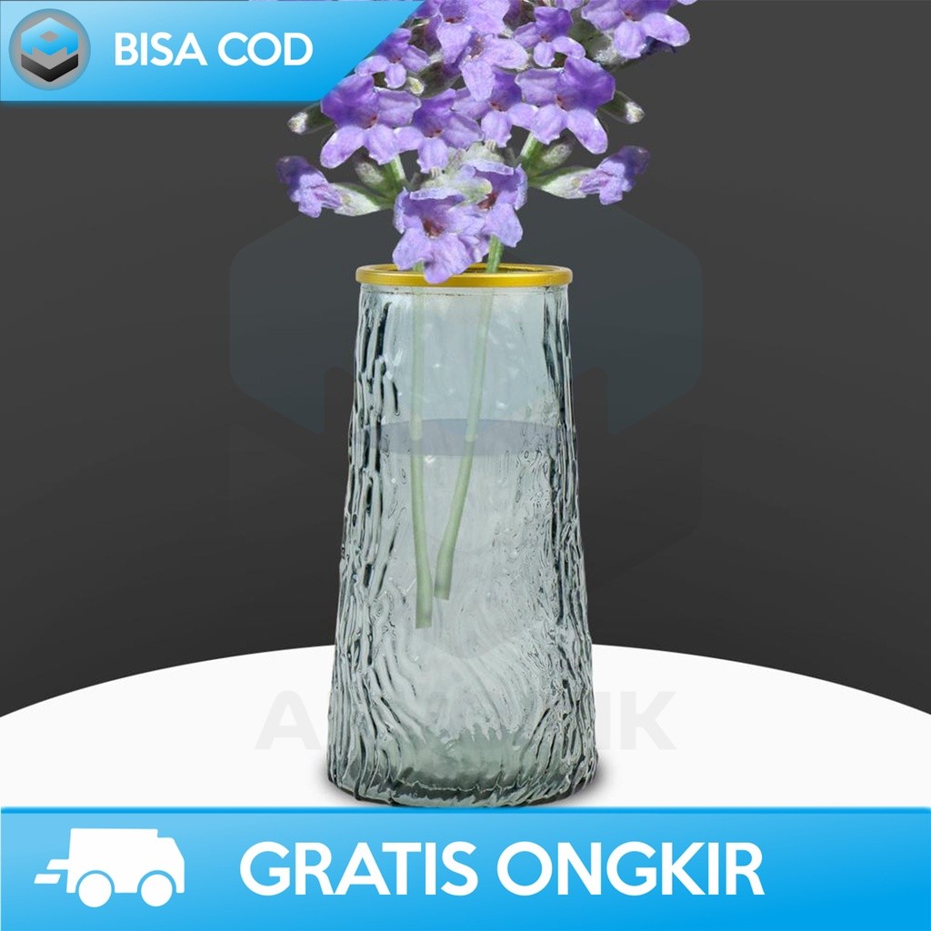 Jual VAS BUNGA AESTHETIC KACA BENING HIASAN RUANG TAMU FLOWER VASE ...