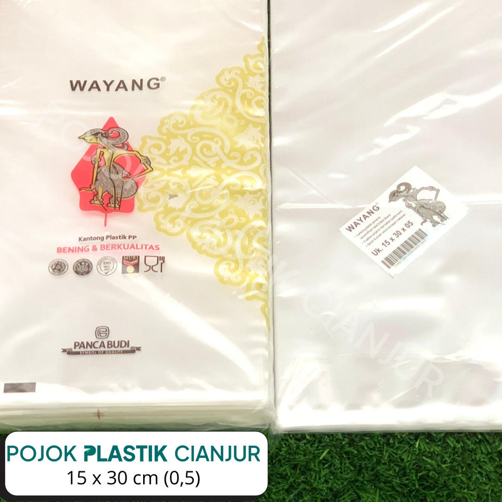 Jual [Pack] Plastik PP Bening 15x30 cm Merk WAYANG 0.5 | Shopee Indonesia