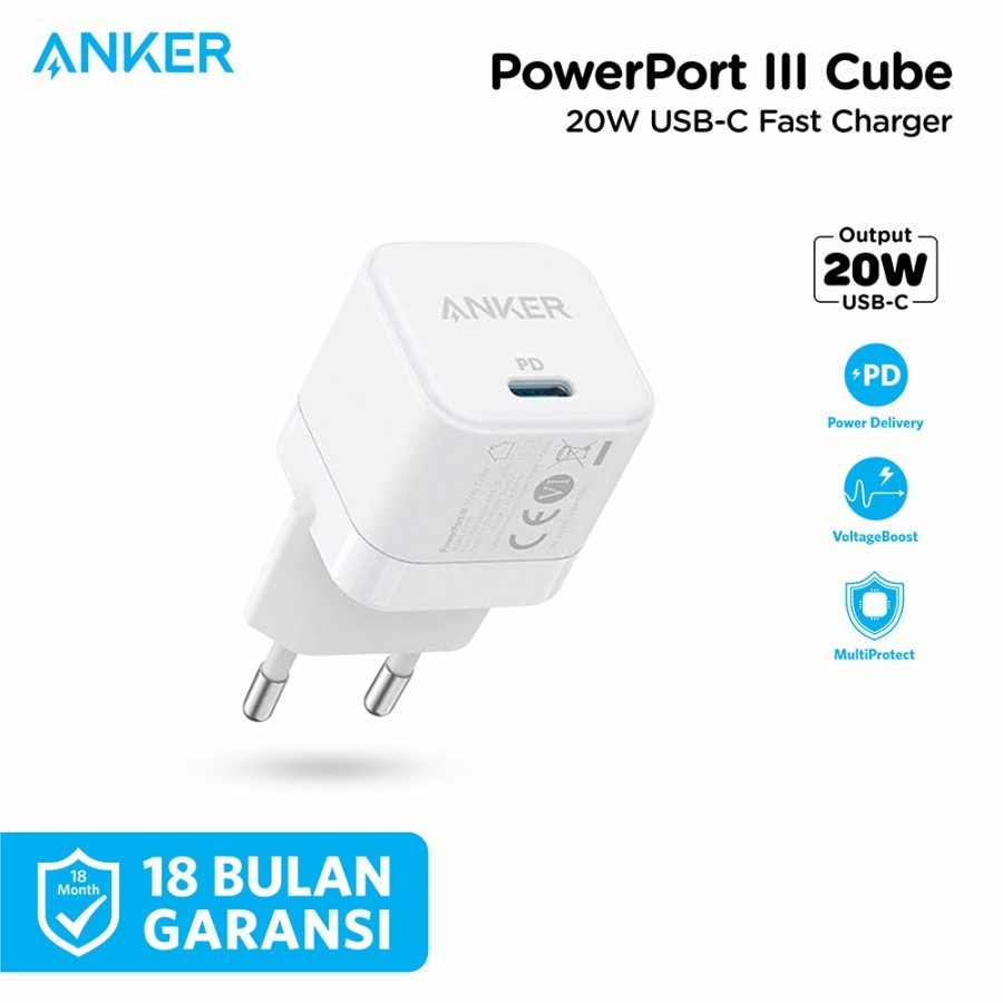 Jual Anker Charger Powerport Iii 20W Cube Usb-C A2149 - A2149 | Shopee ...