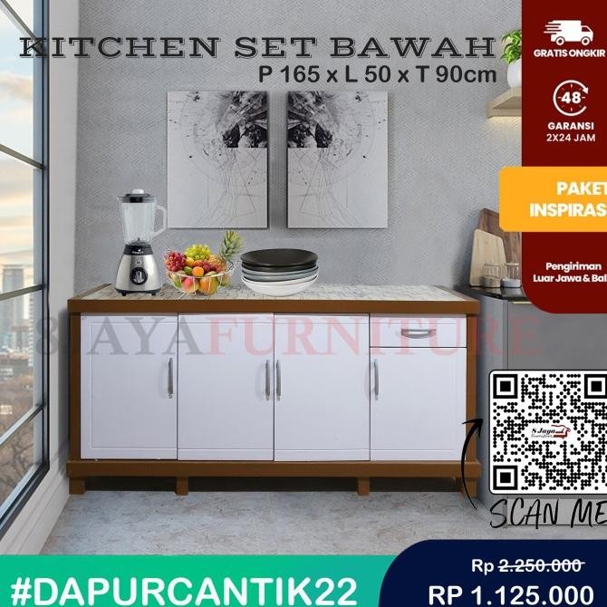 Jual Rak Sayur Magic Com Meja Dapur Minimalis 4 Pintu Kayu Cat Duko ...