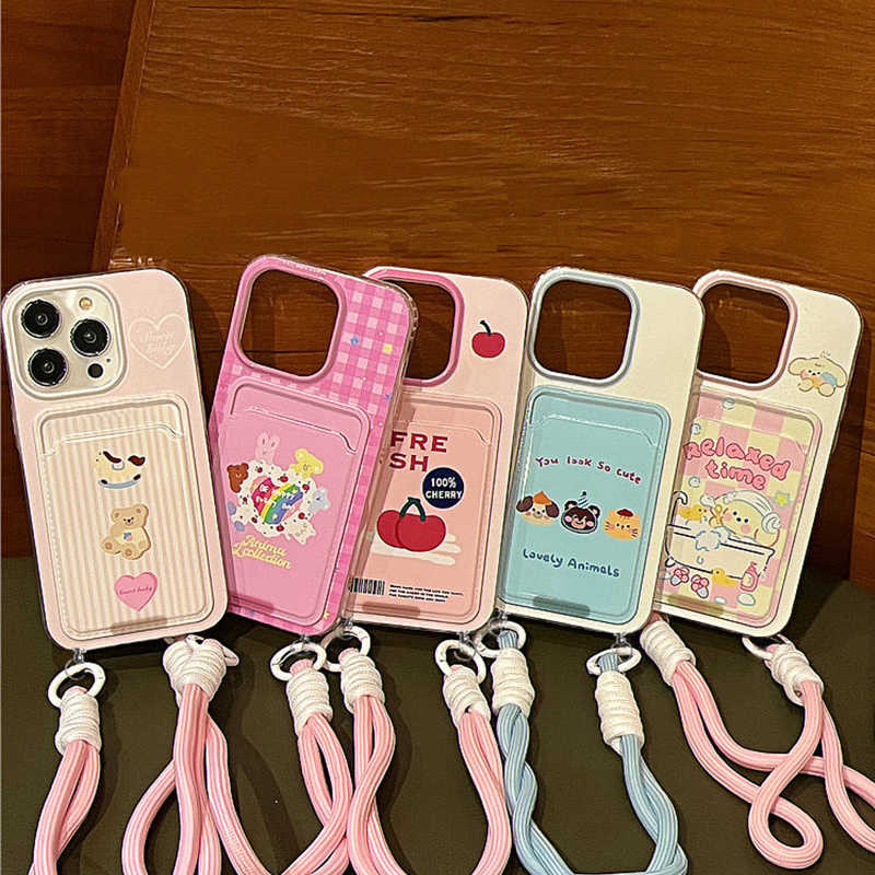 Jual Cewek Aesthetic Lucu Korean Style Card Holder Casing Hp Samsung A15 A06 A55 5G S24 Plus A54 ...