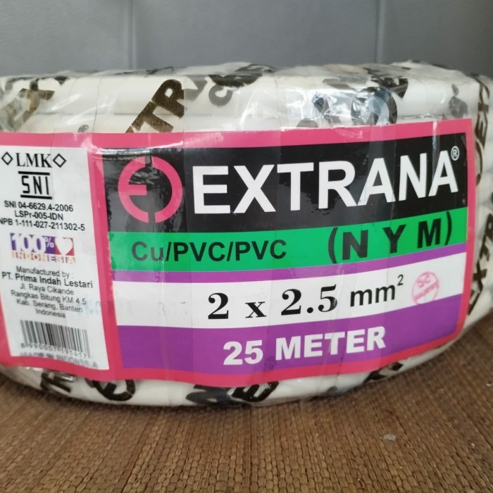Jual Kabel Listrik Extrana Nym 2X2.5 Mm 25 Meter | Shopee Indonesia