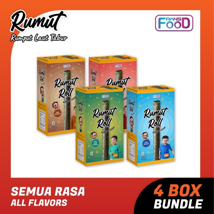 Jual Rumut Roll 4gr - Bundling 4 Rasa ( Original, Barbeque, Ayam ...