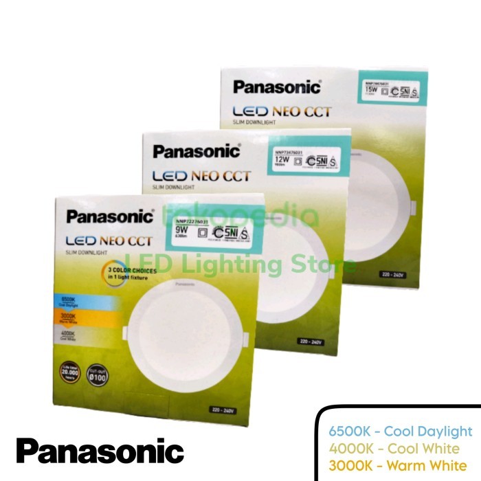 Jual PANASONIC Downlight LED NEO CCT Slim 9W 12W 15 Watt (3 Warna ...
