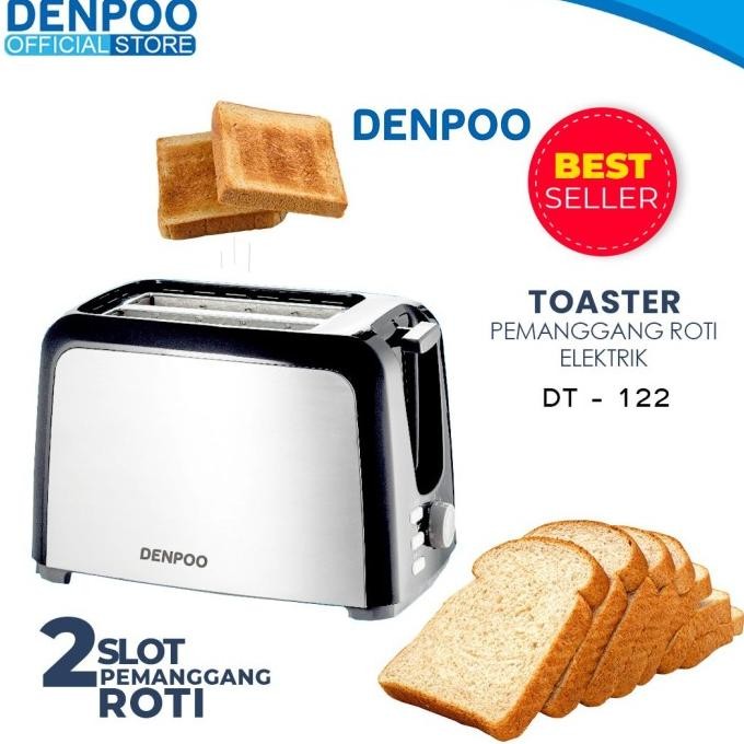 Jual Denpoo Oven Toaster Pemanggang Roti Elektrik Dt 122D New Original ...