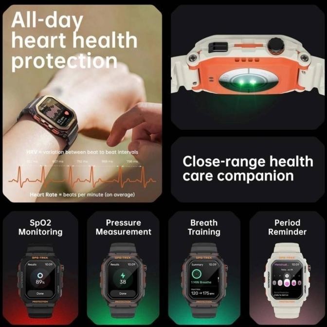 Jual Supercalla FT61 2024 GPS Positioning Waterproof Smartwatch Sports ...