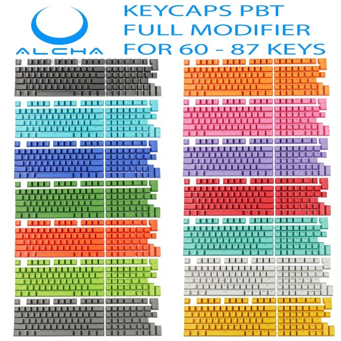 Jual Alcha Keycaps Pbt Full Modifier 117 Keys Oem Profile Backlit ...