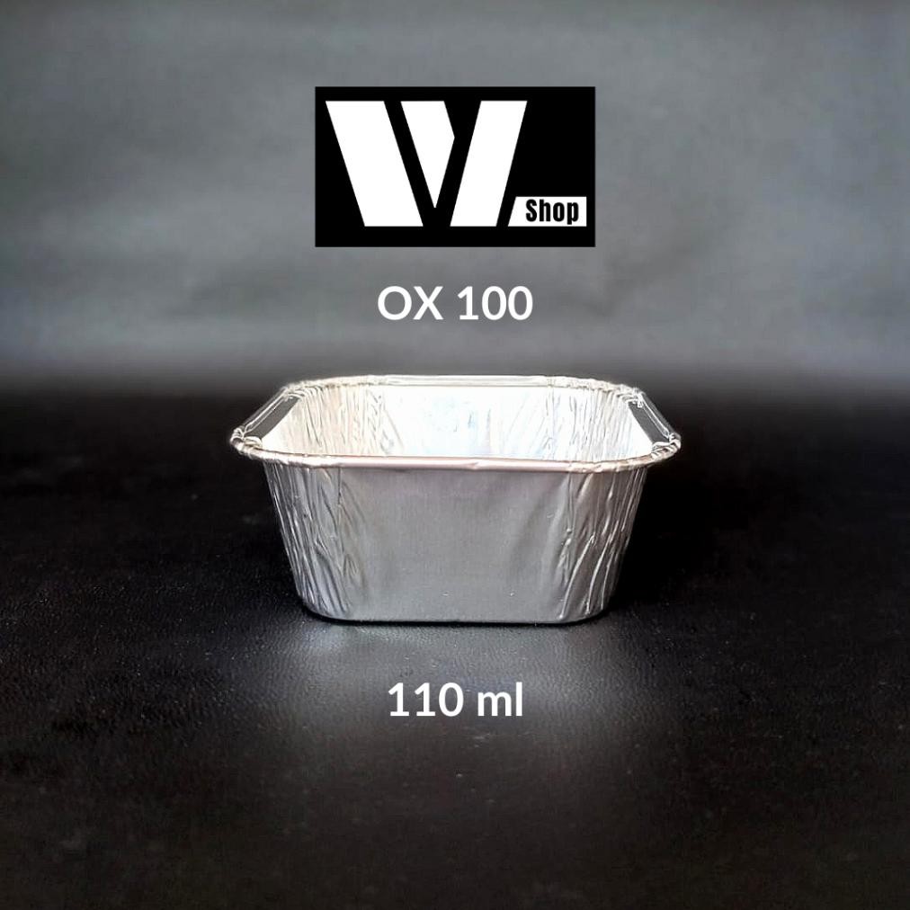 Jual PENAWARAN TERBATAS Aluminium Foil Tray Cup Dengan Penutup OX100 Alumunium Tray OX 100 Alu ...