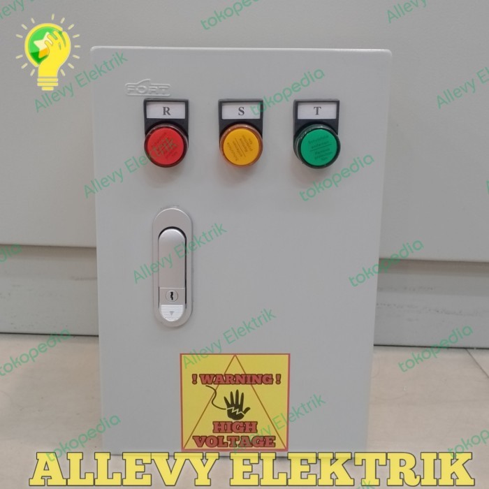 Jual Box Panel Indoor 20X30X15 Plat 1Mm+Pilot Lamp Rst+Rel Mcb+Nol Arde ...