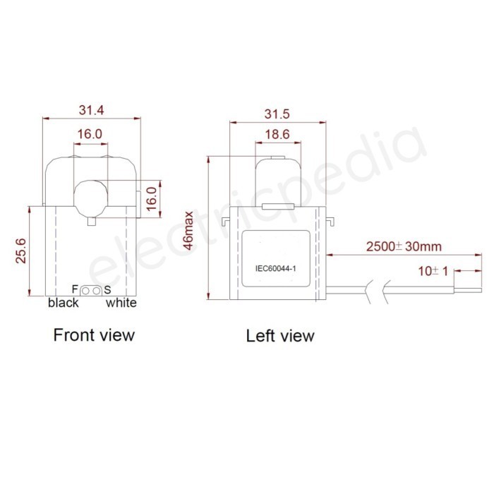 Jual Split Core Ct 100a 40ma Current Transformer Class 0 5 Satec