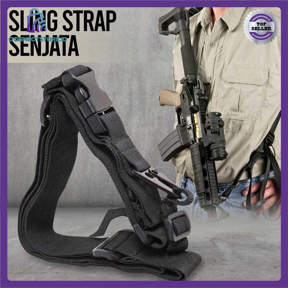 Jual Sling Strap Senjata Airsoft Hunting Belt Tactical Military - Black ...
