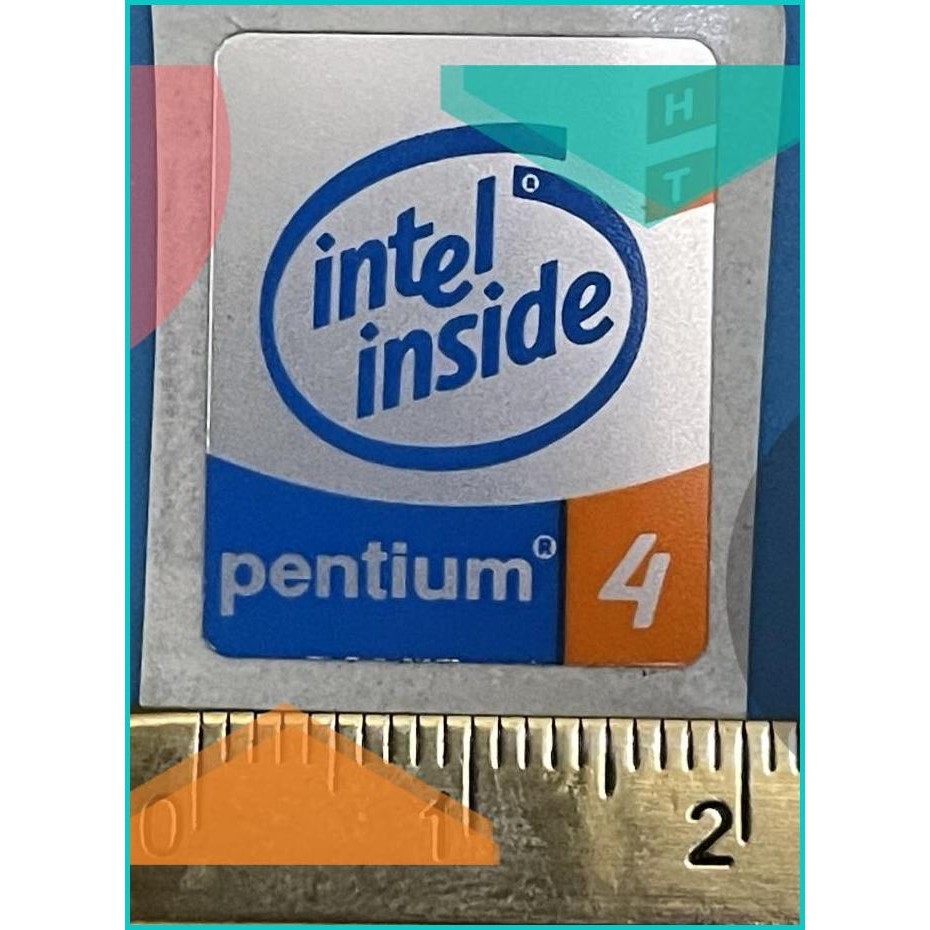 Jual Sticker stiker logo intel Pentium 4 HT gen1 ori ukuran besar ...