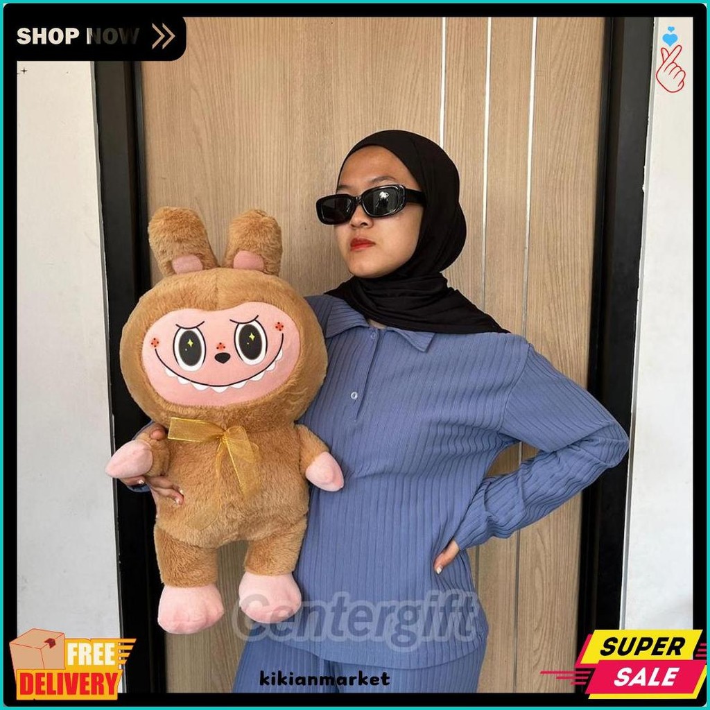 Jual Boneka Monster Labubu Viral Mainan Labubu Xl 60Cm Mainan Kado Anak ...