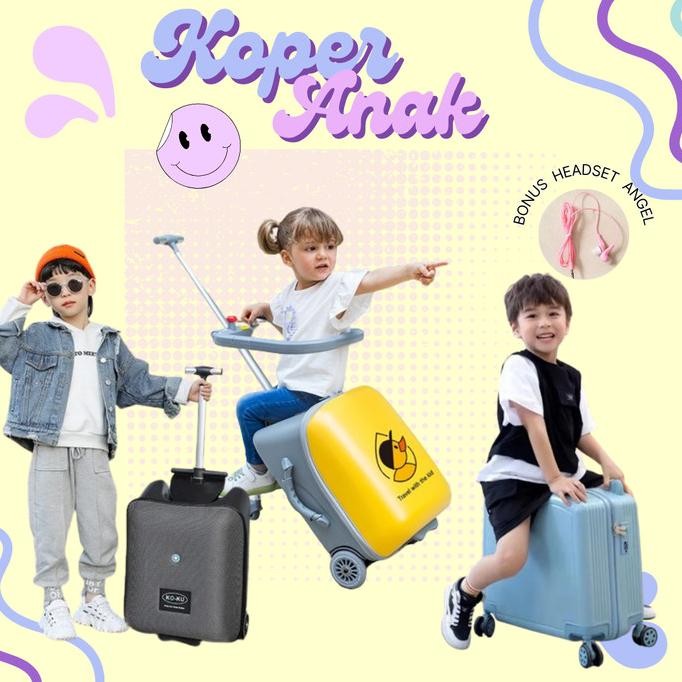 Jual Koper Scooter Trolley Kids Kabin Bagasi Koper Travel Luggage 2 in ...