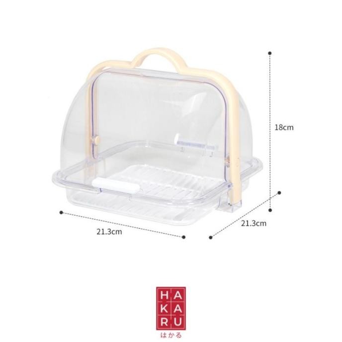 Jual HAKARUROKU Kotak Roti Simple Tudung Saji Kue Bening Penyimpanan ...