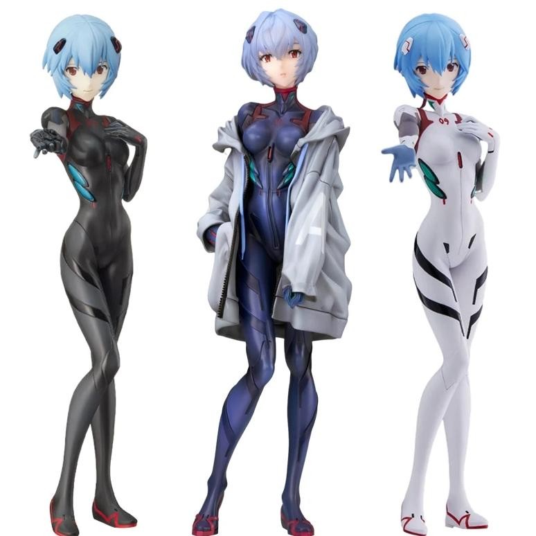 Jual 21cm neon genesis evangelion anime figure black jacket short hair ...