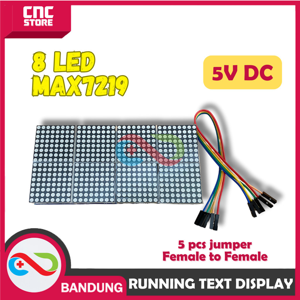 Jual MAX7219 LED DOT MATRIX MODULE 8x8 4-IN-2 RUNNING TEXT DISPLAY ...