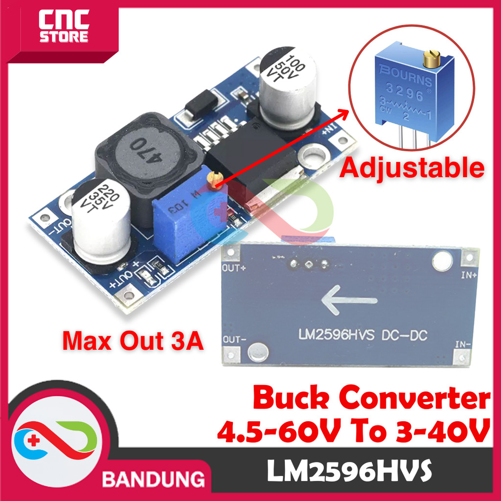 Jual LM2596HVS 4.5-60V TO 3-40V STEP DOWN MODULE BUCK CONVERTER | Shopee Indonesia