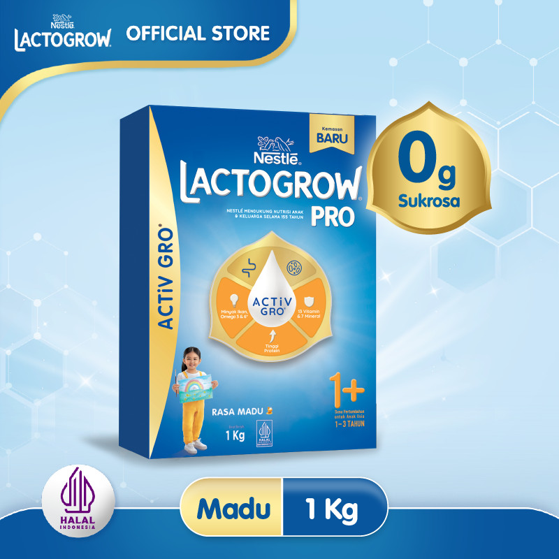 Jual Nestle LACTOGROW PRO 1+ / LACTOGROW 3 dengan ACTiVGRO Susu Madu ...