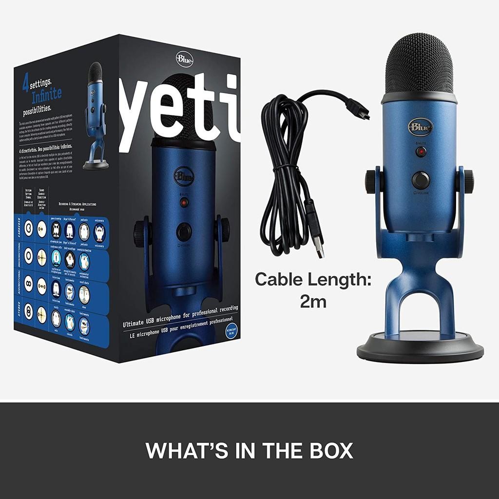 Jual Original New Mikrofon Blueyeti Premium Microphone Mic Blue Yeti ...