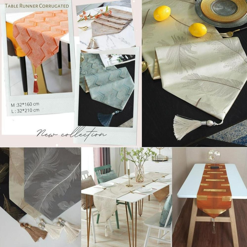 Jual Elegant Nordic Table Runner / Taplak Meja Tamu Meja Makan Buffet ...