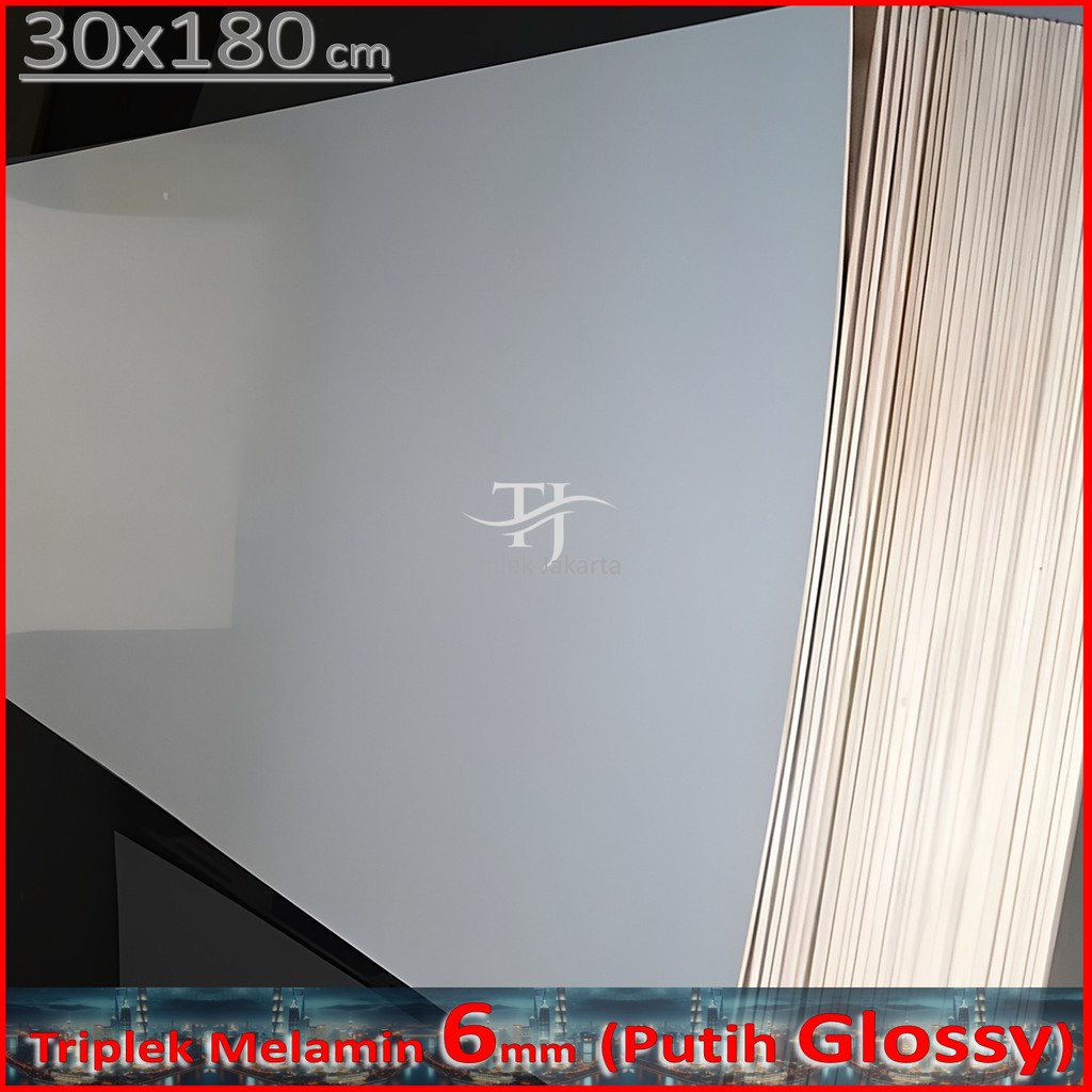 Jual Triplek Putih Glossy 6mm 30x180 cm ( 180x30 cm ISI 3 LEMBAR ...