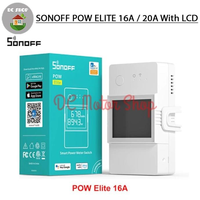Jual SONOFF POW Elite 16A/20A Smart Home Watt Power Meter POWR316D ...