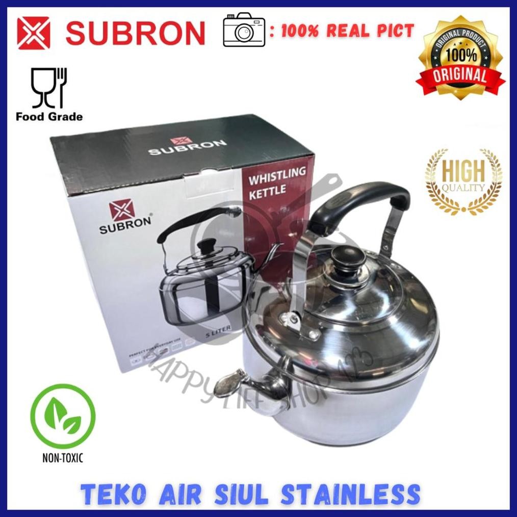 Jual Super Viral Subron Teko Siul Stainless 4/5/6 Liter / Teko Bunyi 4/5/6 Liter / Whistling ...