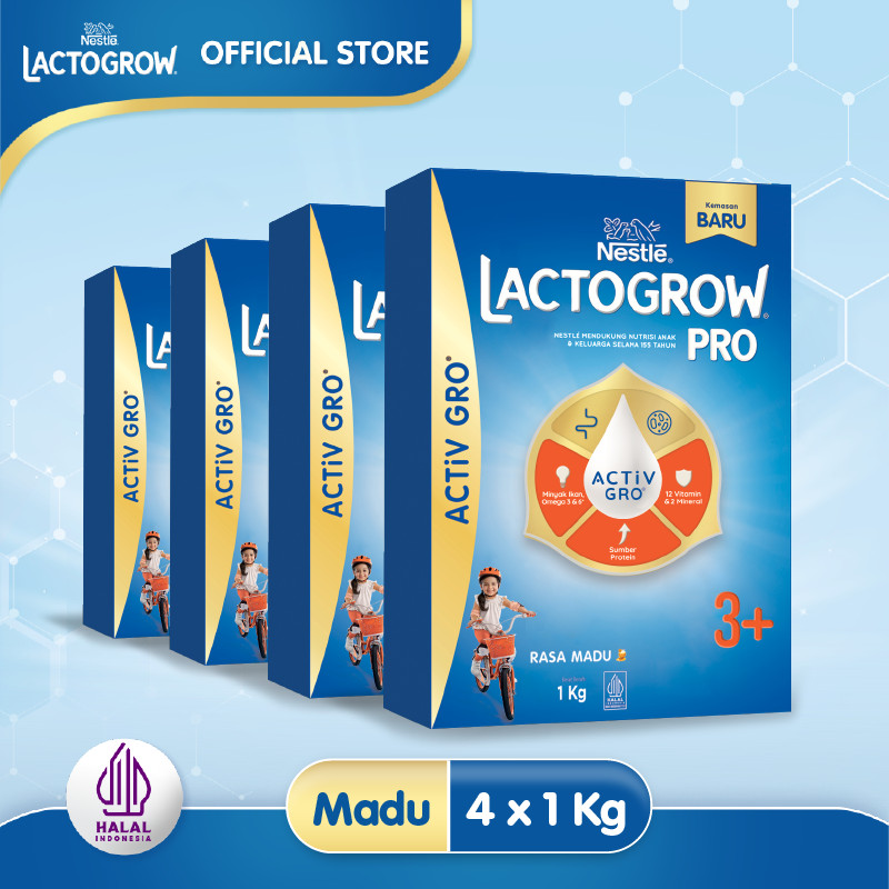 Jual Nestle LACTOGROW PRO 3+ / LACTOGROW 4 dengan ACTiVGRO Susu Madu ...