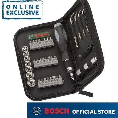 Jual Bosch Screwdriver And Socket Set / Mata Obeng Dan Soket Set 38 Pcs ...