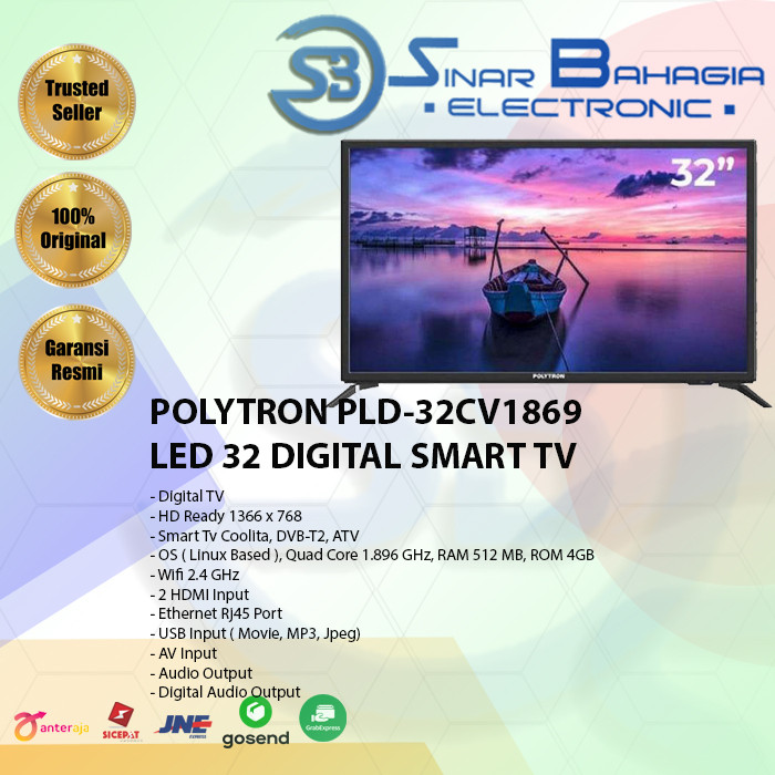 Jual POLYTRON PLD-32CV1869 LED 32 DIGITAL SMART TV (NEW) (KHUSUS BANDUNG) | Shopee Indonesia