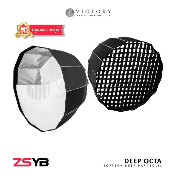 Jual Softbox ZSYB Deep Octa Parabolic 90cm, 65cm, 45cm Dengan Honeycomb ...