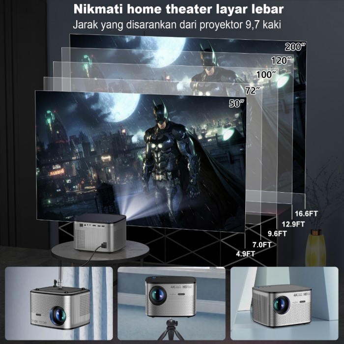 Jual Goojodoq Gen 2 Home Theater Keystone Proyektor 5G 4K Android 14000 Lm New 100 % Original ...