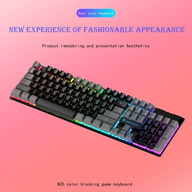 Jual KEYBOARD GAMING - KEYBOARD MECHANICAL FEEL / KEYBOARD RGB BACKLIGHT | Shopee Indonesia