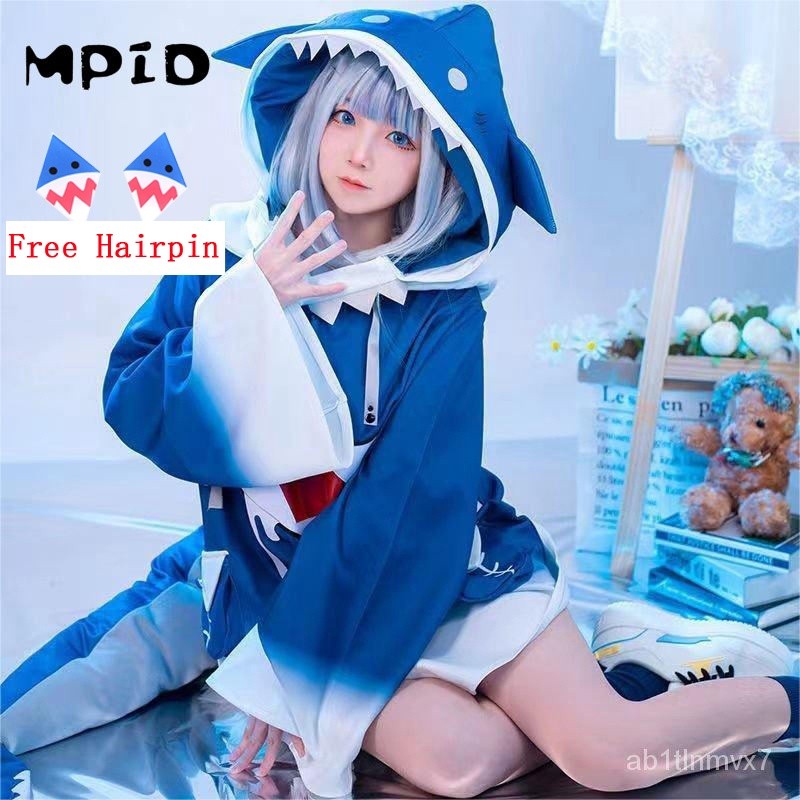 Jual Costum MPIDReady Stock VTuber Hololive Gawr Gura Cosplay Costume ...