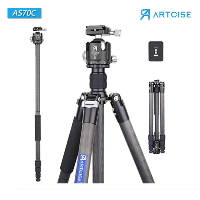 Jual Artcise AS70C + PB40 Ball Head Tripod Monopod Carbon Fiber ORI ...