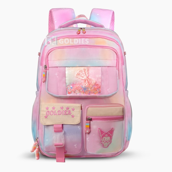 Jual GOLDIES Tas Ransel Anak Sekolah Kuromi Backpack Anak Permpuan Model Kulkas Double Layer ...